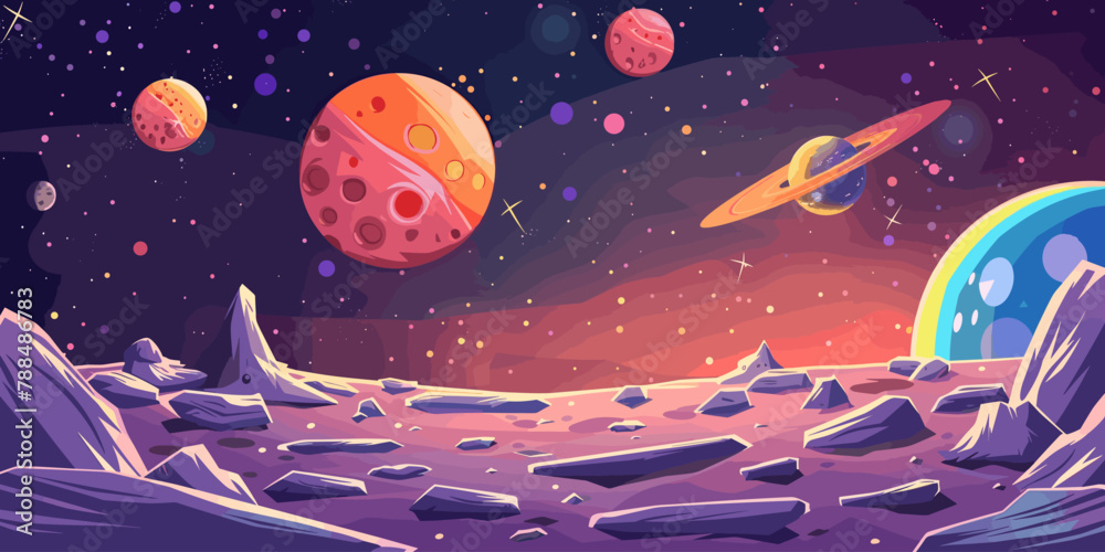 Blank background space vector cartoon illustration, copy space ...