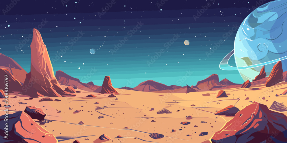 Blank background space vector cartoon illustration, copy space ...