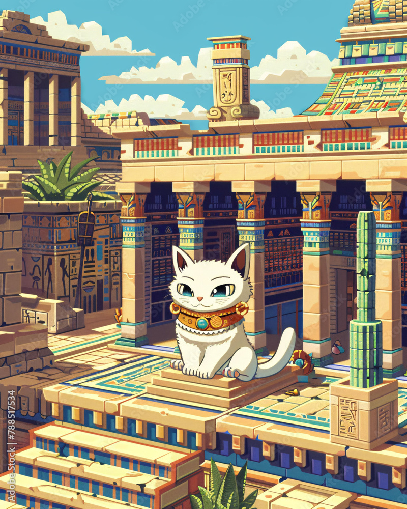 Develop a Tamagotchi concept inspired by historical civilizations, such ...