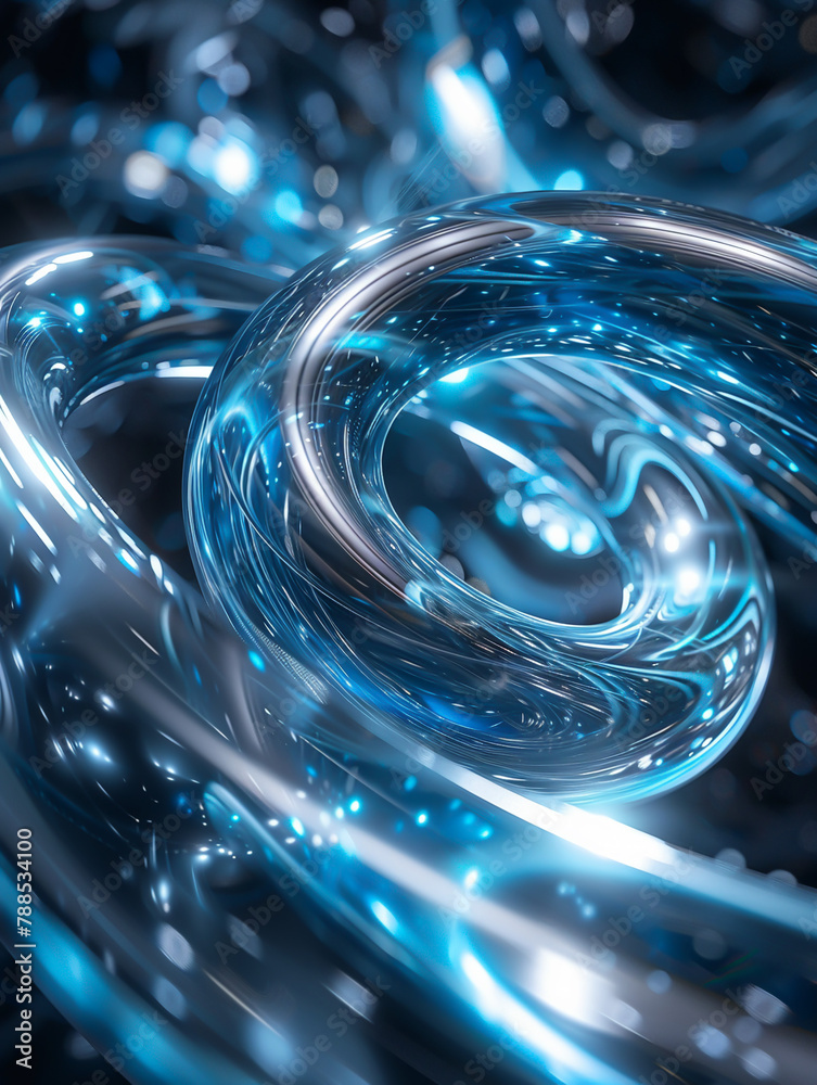 Hypermodern electron flow visualization electrons swirling around ...