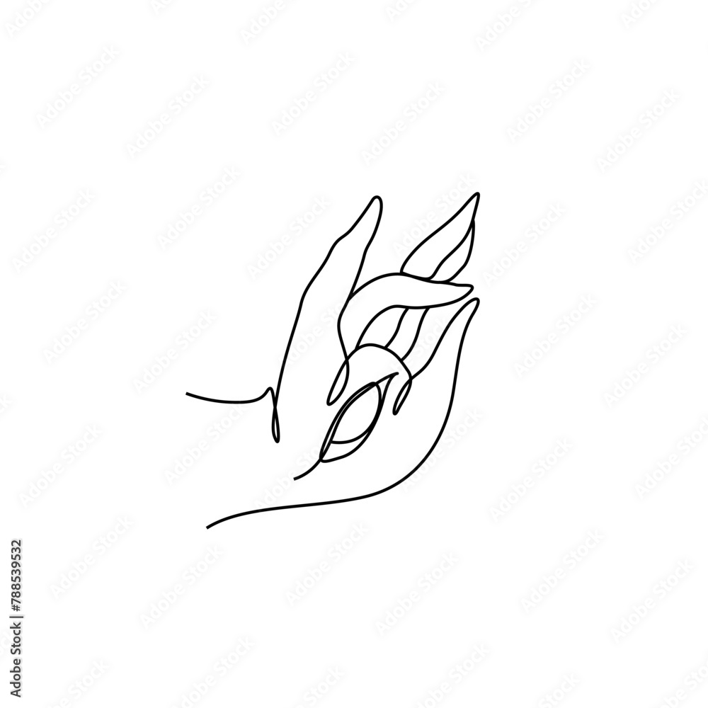 Palm with eye, continuous line drawing, tattoo, masonic symbol, all ...