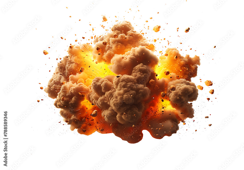 explosion of fire isolated on transparent background cutout Stock ...