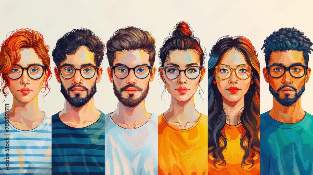 The collection contains persons, avatars, avatar heads of different ...