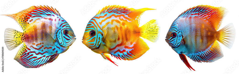 Discus Fish isolated on Transparent Background. AI generative Stock ...