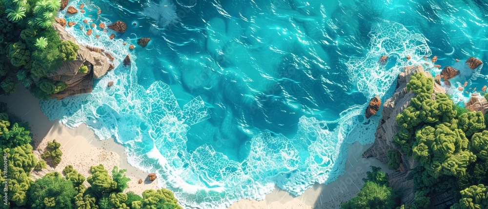Explore the beauty of a pixel art masterpiece illustrating an abstract ...