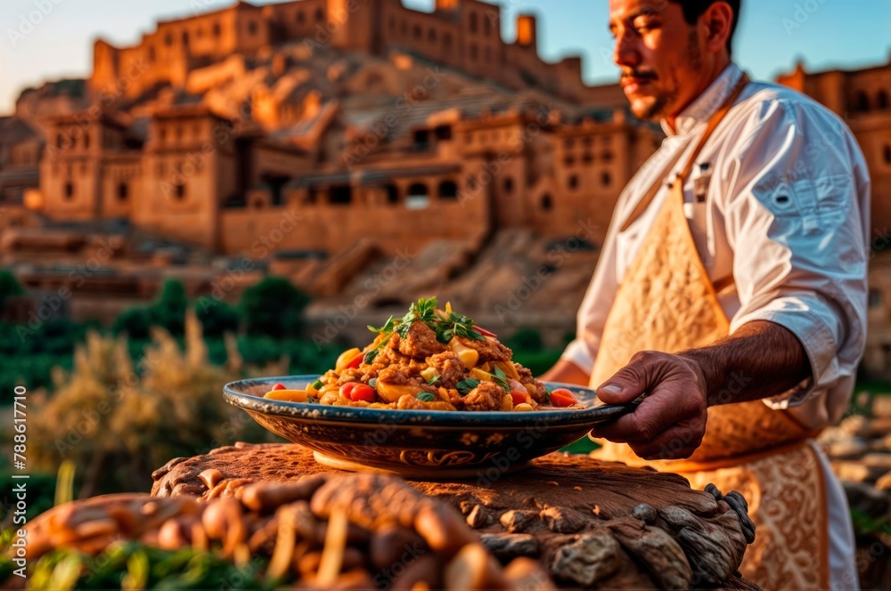 Authentic Moroccan Cuisine: A Chef Presents a Mouthwatering Tagine ...