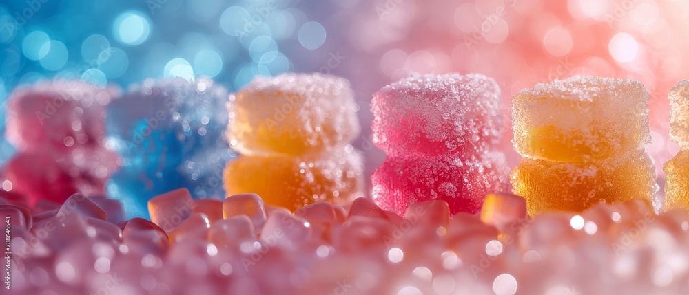 Candy sweets gummies, delectable sugar-coated treats in high resolution ...