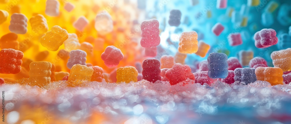 Candy sweets gummies, delectable sugar-coated treats in high resolution ...