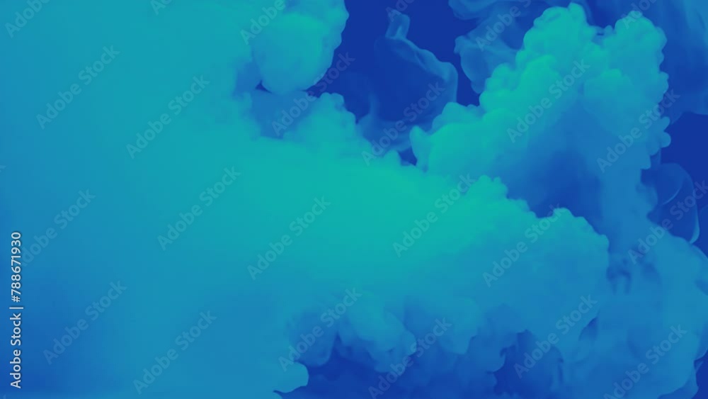 Blue ambient smoke abstract background effect. 4K dancing smoke forming ...