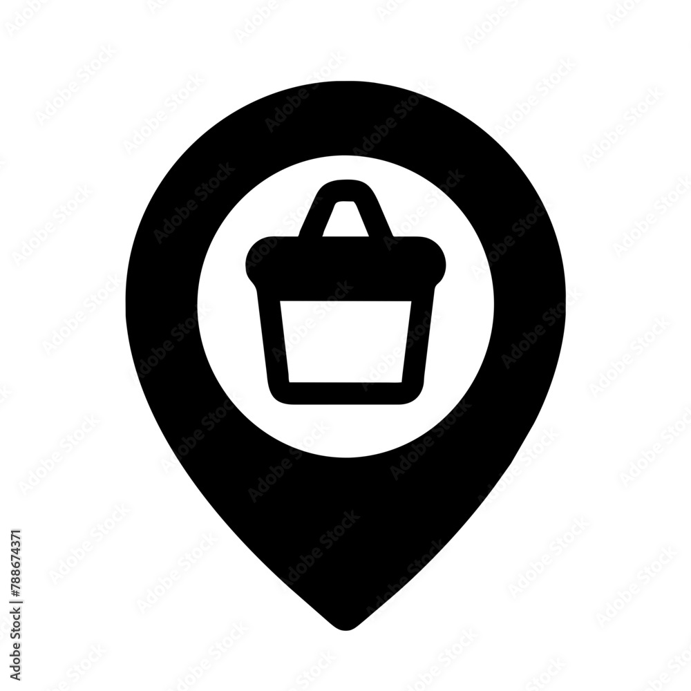 Store locator icon vector graphics element silhouette Location sign ...