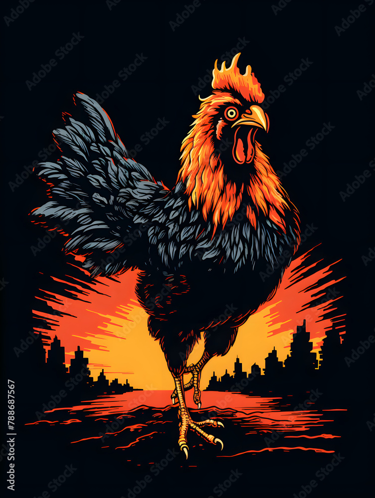 8 Bit pixel Rooster, pixel rooster, rooster chicken, 8 bit pixel ...
