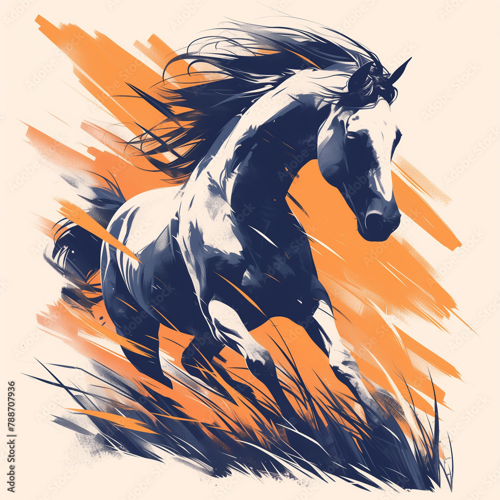 Horse concept graphic poster banner. Horse badge for t-shirt design ...
