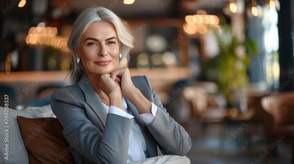 Business representative mature woman manager director boss 50, 60, 70 ...