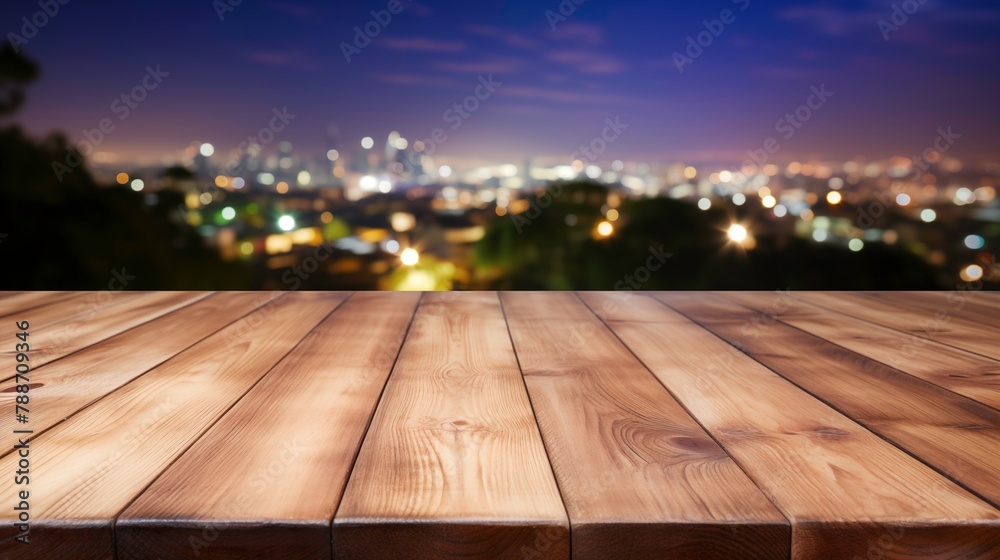 Empty wood table for product display in blur background of admirable ...