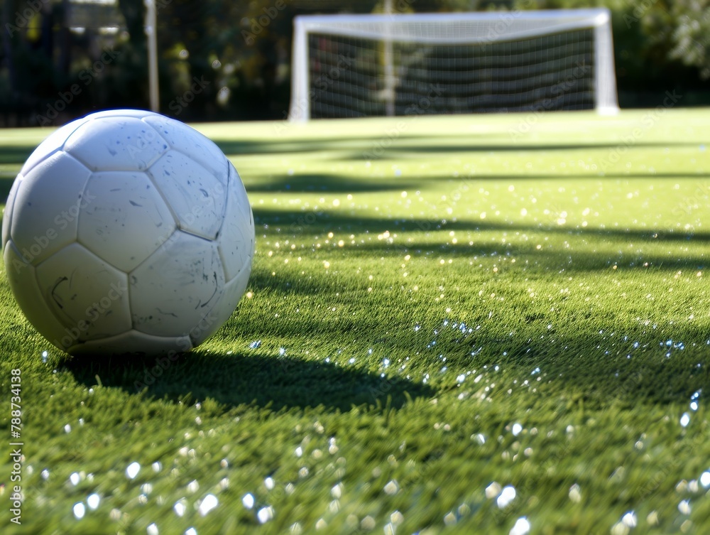 soccer ball, goal, grass, football, field, sport, soccer field, match ...
