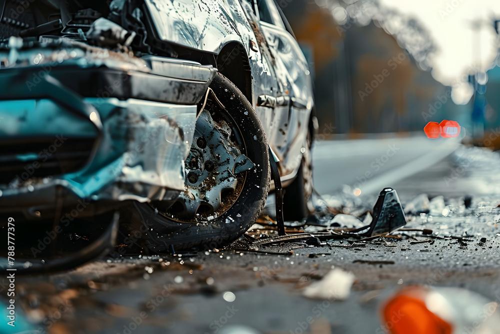 Devastating car crash accident unleashes peril on the roadway, a scene ... Devastating car crash accident unleashes peril on the roadway, a scene ...