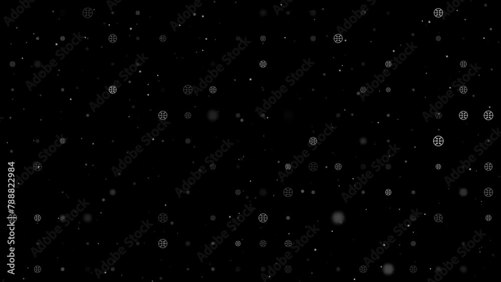 Template animation of evenly spaced microcircuit symbols of different ...