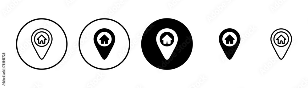 Address symbol icon vector isolated on white background . address icon ...