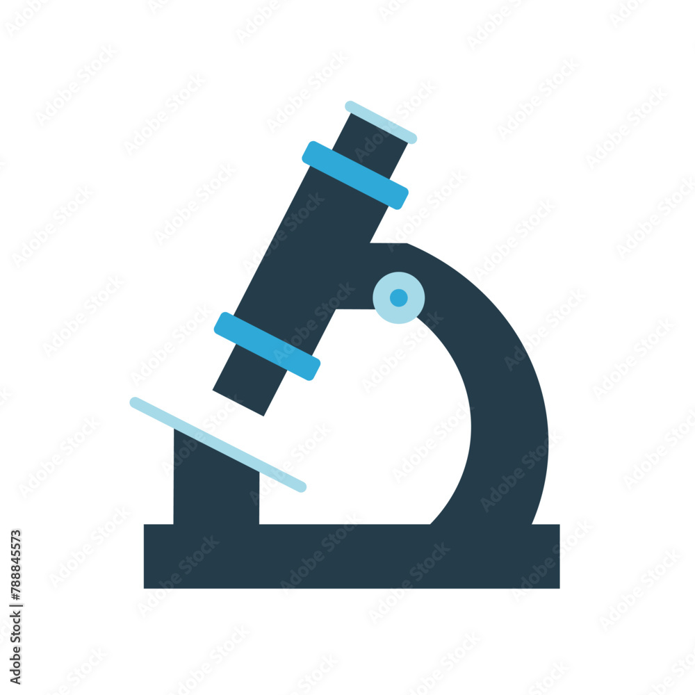 Laboratory microscope vector illustration. Simple design of lab testing ...