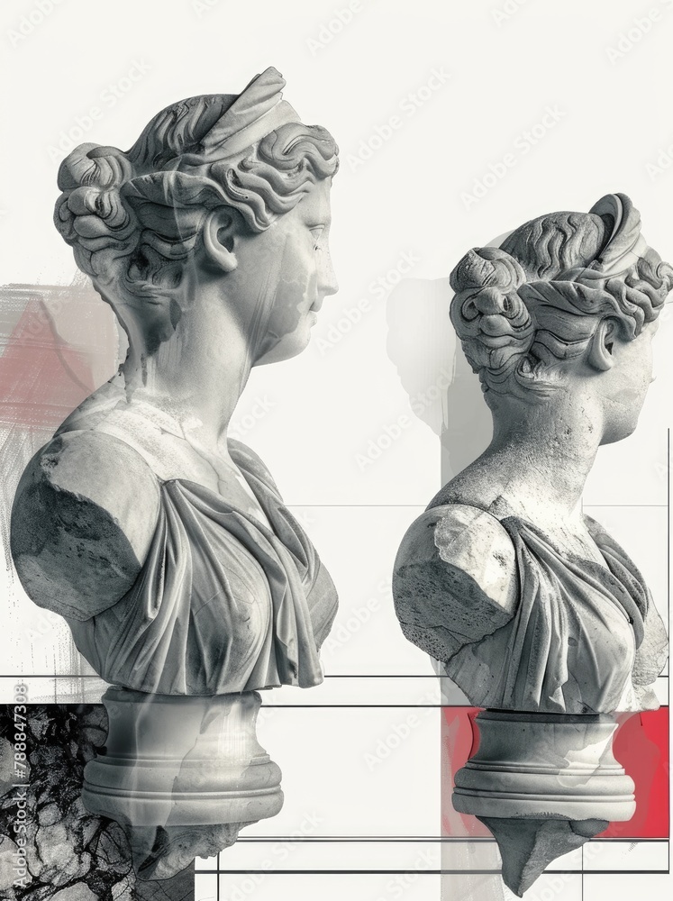 Venera statue collage: modern art featuring contemporary ...