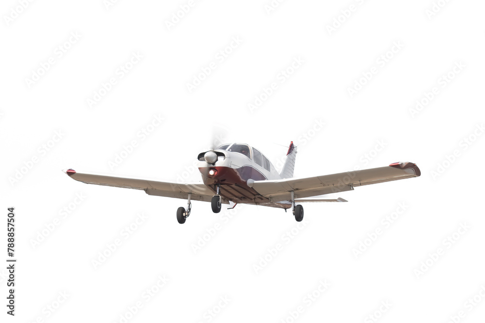 Single Engine Aircraft Isolated. Low wing general aviation, small plane ...