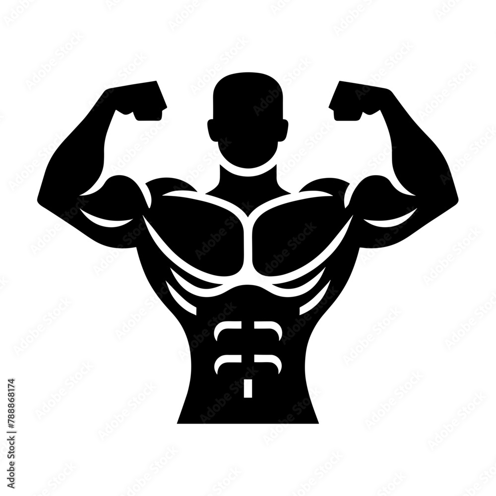 "Bodybuilding Logo: Designed For The Active Gym Goer, This Logo Blends ...