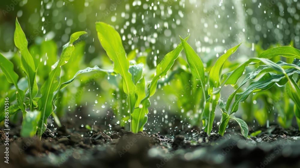 Automated irrigation systems deliver precise amounts of water to crops ...