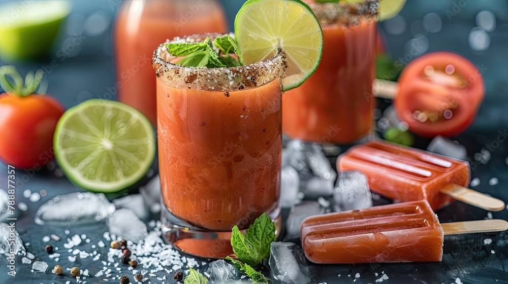 Enjoy the refreshing Latin American beer cocktail Michelada garnished ...