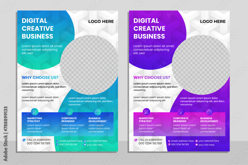 flayer design 2 set, corporate business flyer template design, business ...