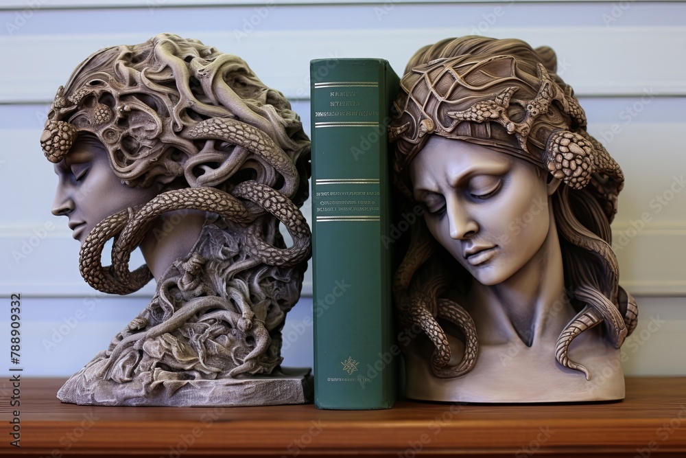 Medusa Study Room: Serpent Bookends and Head Bust De_cor Inspiration ...