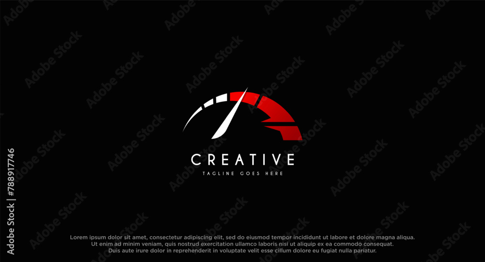 Speed meter logo design vector illustration. Speed meter icon. Suitable ...