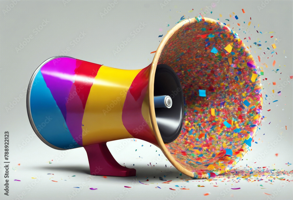 transparent png confetti carnival isolated megaphone background ...