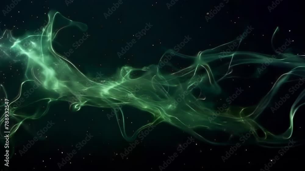 Emerald green flames swirl with the mesmerizing fluidity of a deep ...