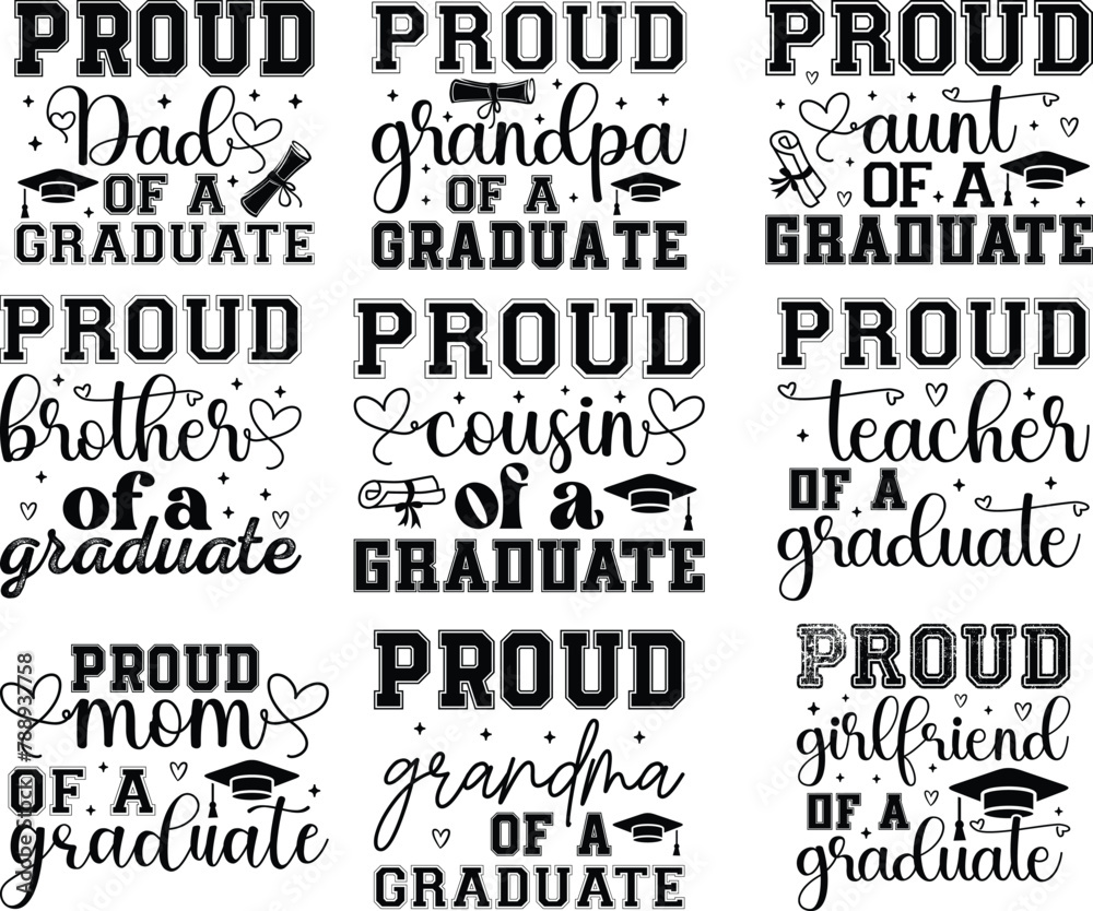 Proud Family Of Graduate SVG Bundle, Graduation Family Shirts Svg ...