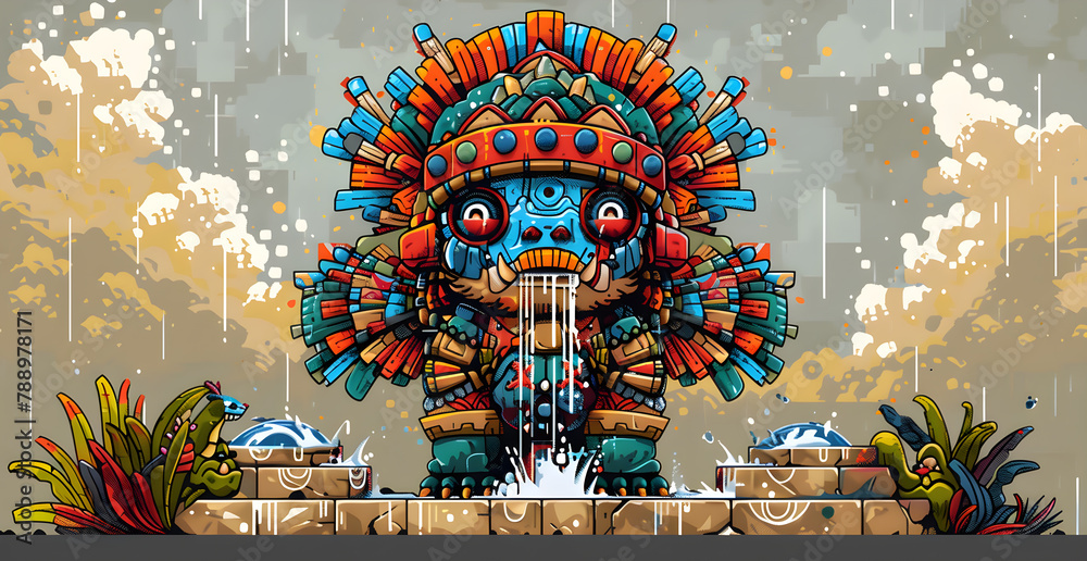 Olmec god Water God (Associated with water and rain, this deity was ...