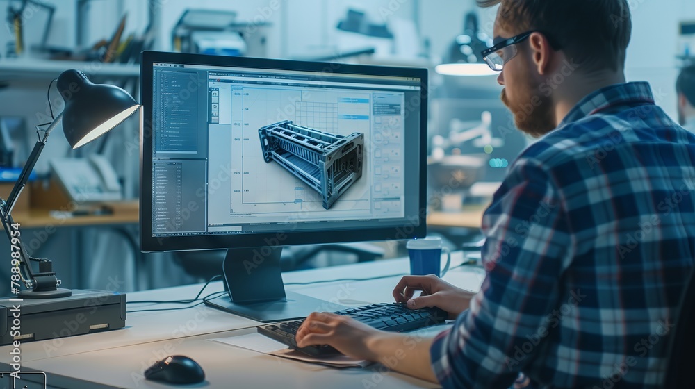 Expert digital engineer crafting precision 3D models with advanced cad ...