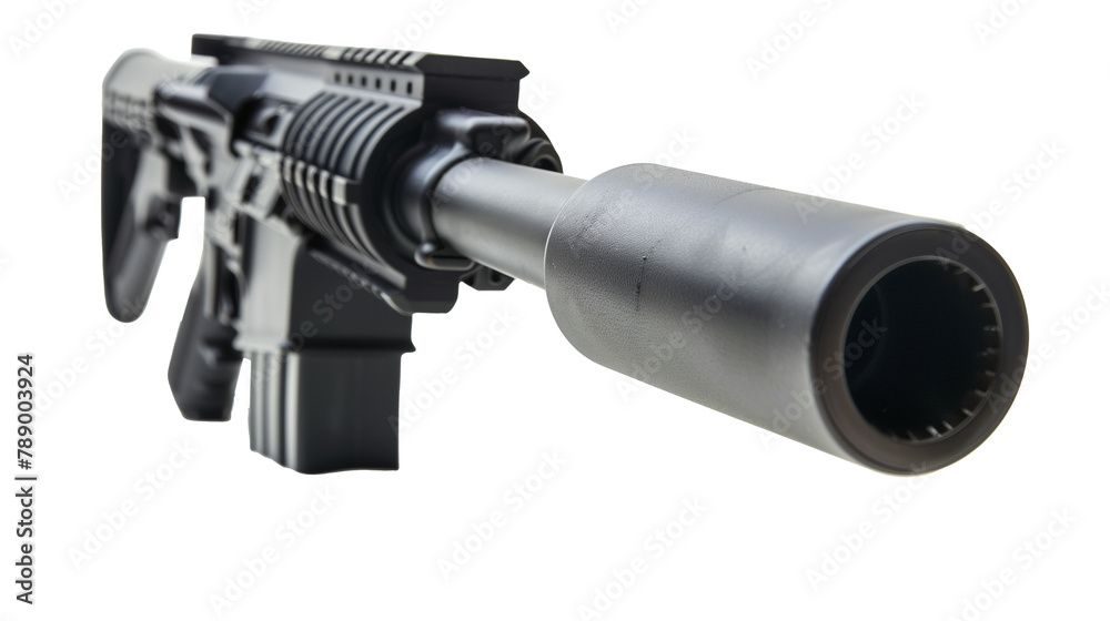 automatic riffle isolated on transparent background, gun cut out Stock ...