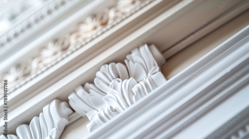 Different types of angles ceiling skirting made of classic crown ...