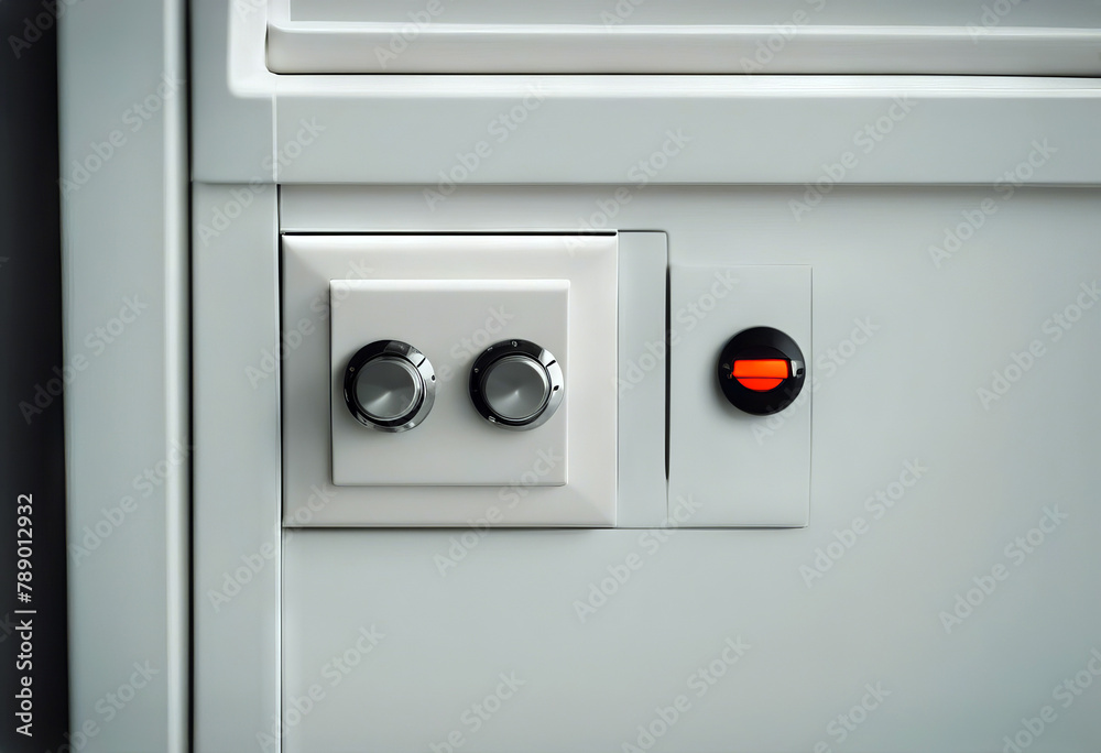button light switch White ai buttons plastic generative render ...