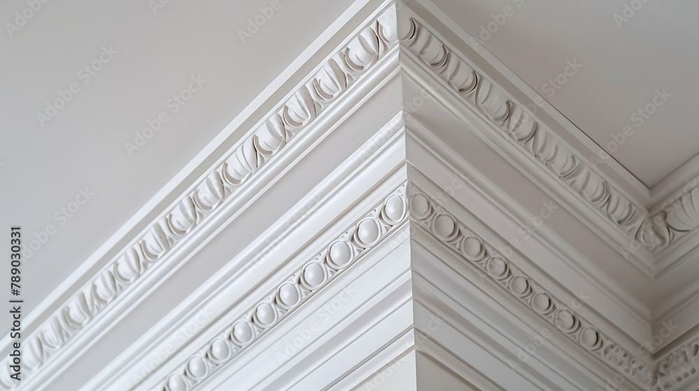 Different types of angles ceiling skirting made of classic crown ...