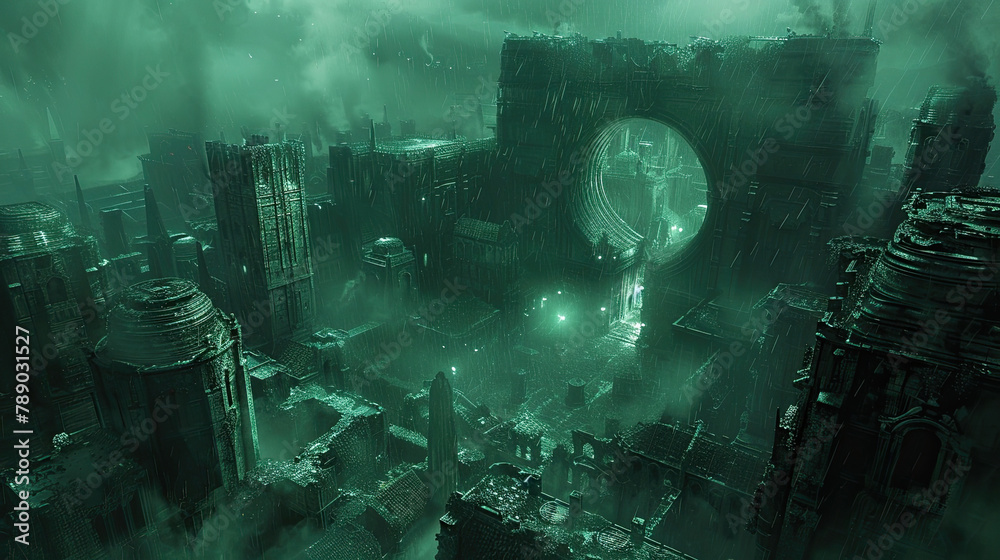 Amongst the hustle and bustle of the modern city, ancient runes stand ...