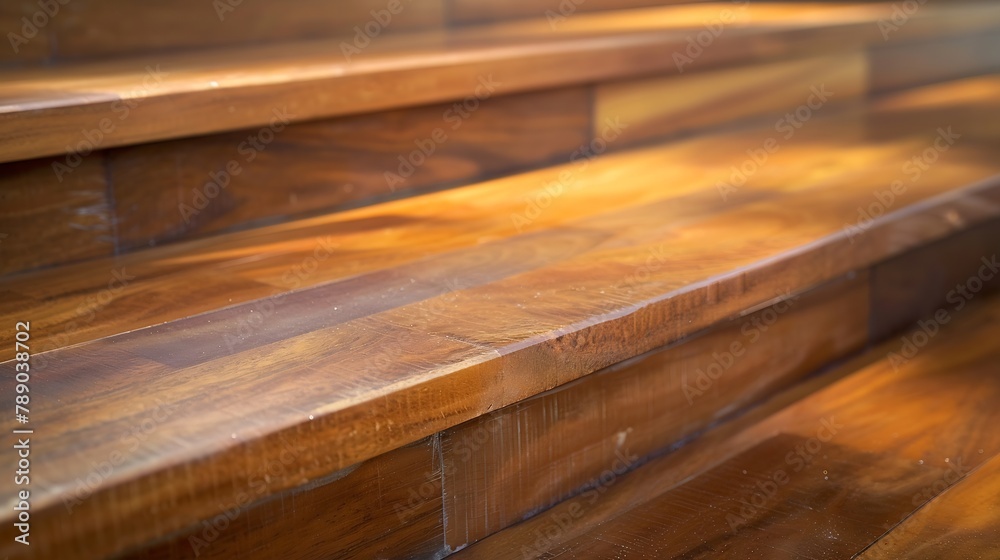 Foto de Teak Stair teak wood made from teak wood in house and office ...