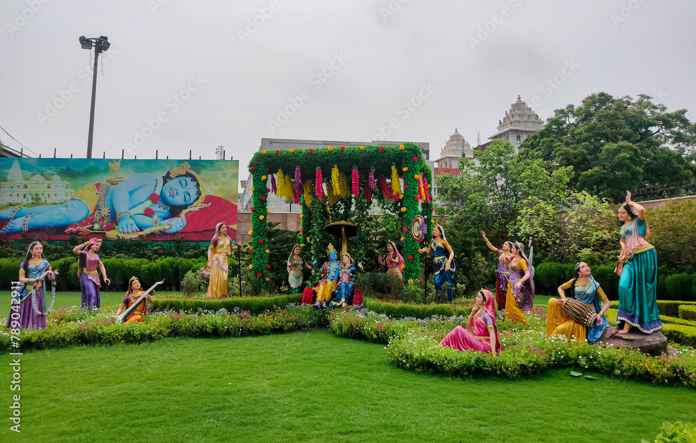 Mathura, Uttar Pradesh, India. Very famous Hindu Temple- Prem Mandir ...