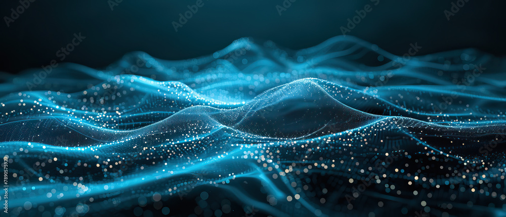 Business technology IT visual, topographic elevation LIDAR point cloud ...