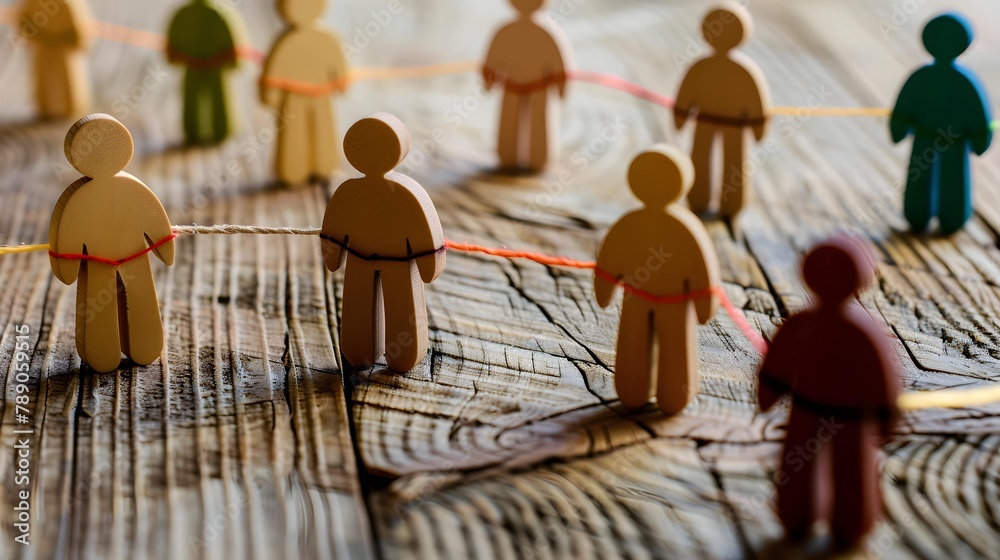 Connect team concept and unity or teamwork idea as a business metaphor ...