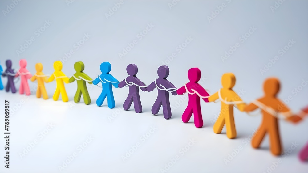 Connect team concept and unity or teamwork idea as a business metaphor ...