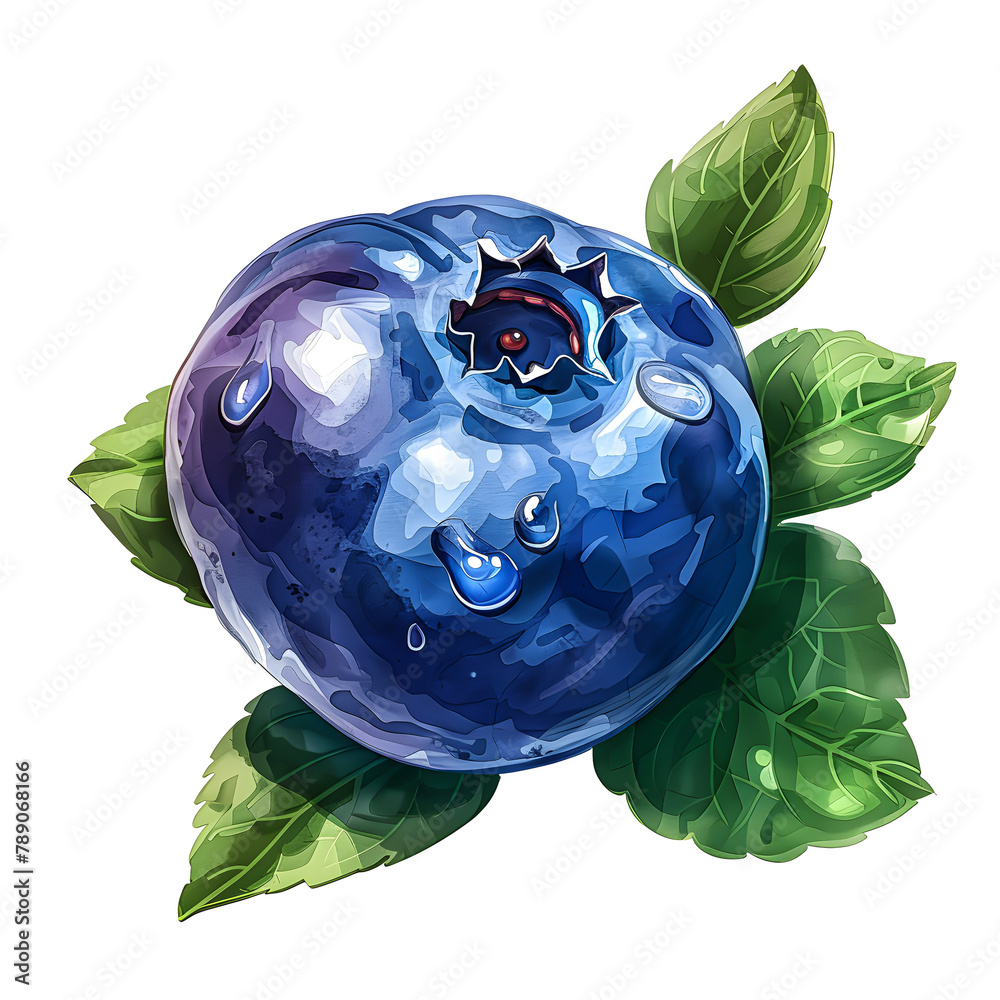 Clipart illustration a blueberry on white background. Suitable for ...