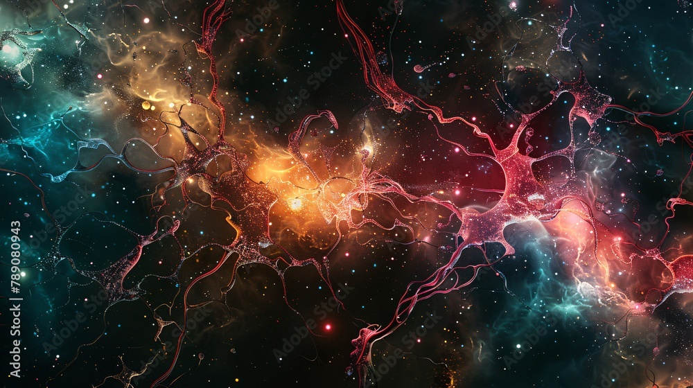 incredibly microscopic high definition. Illustrate human neurons as ...
