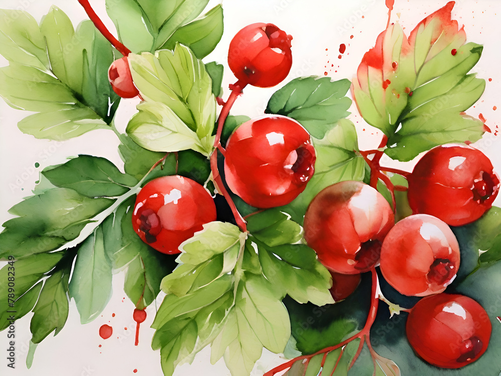 red currant bush. Editable art template, Poster flyer editable template ...