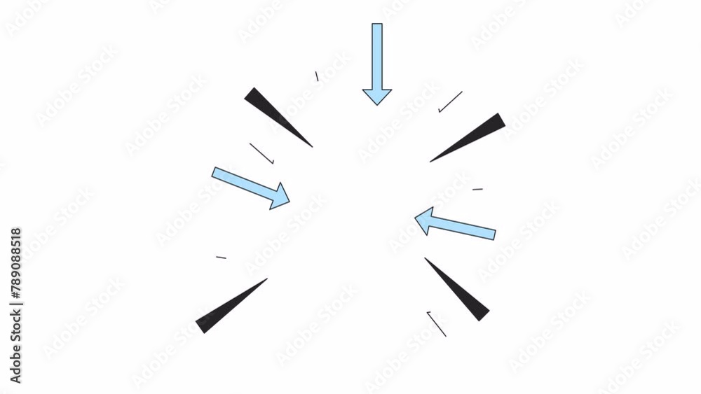 Pointers attracting attention to important things line 2D objects ...